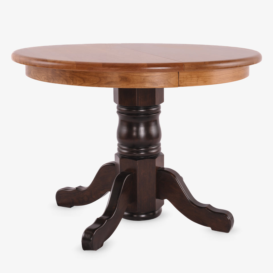 Round Pedestal Extension Table | Round Dining Table with Leaf Extension ...