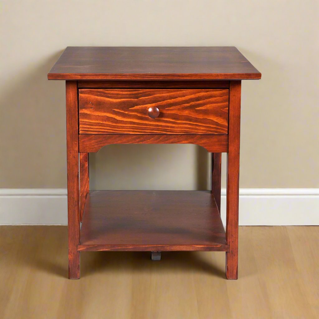 1 Drawer Cottage End Table | End Table with Drawer and Shelf – HUNT ...