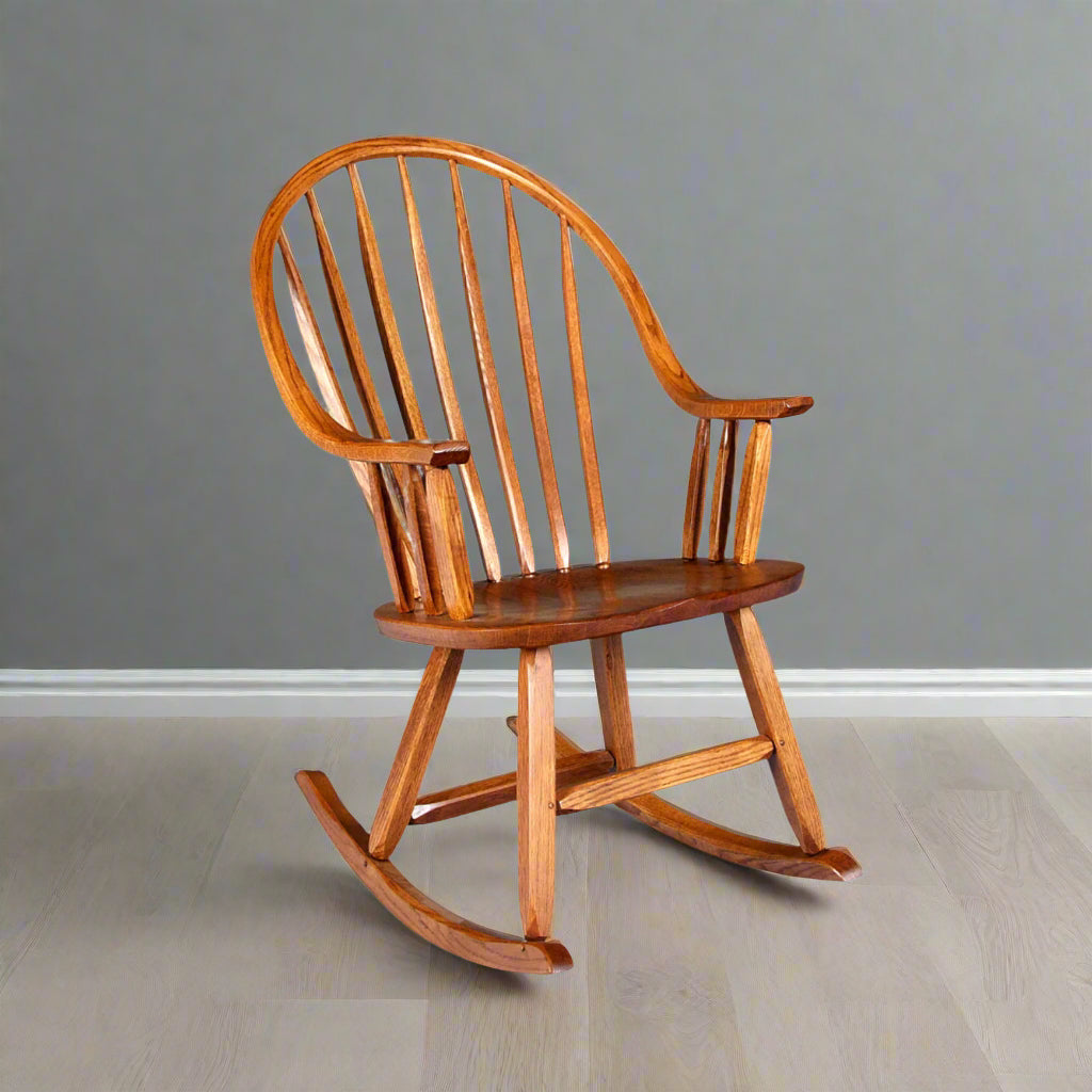 Handcrafted Wooden Continuous Bow Rocker | Hunt Country Furniture ...